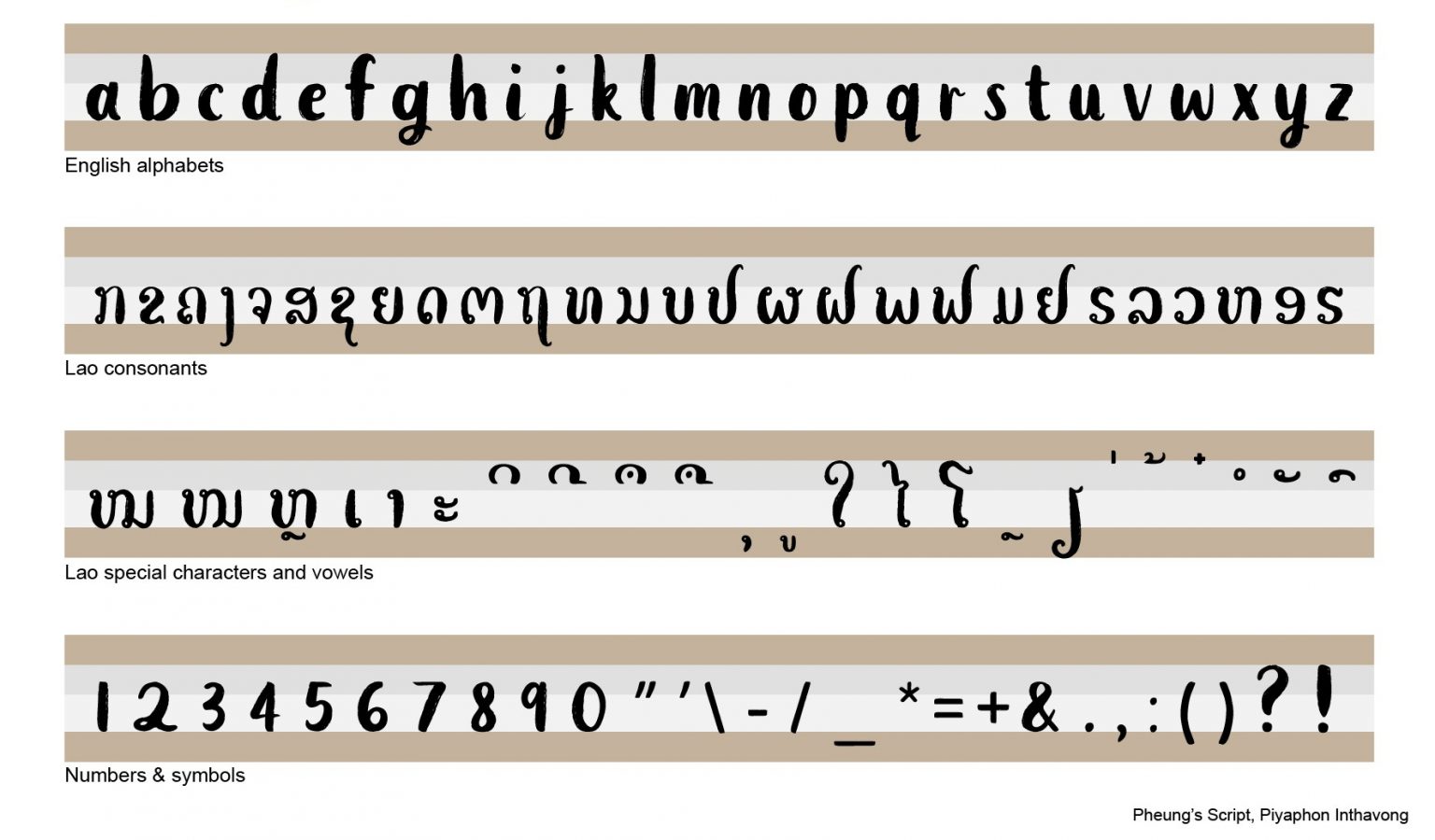 The Laotian Brush Script Typeface